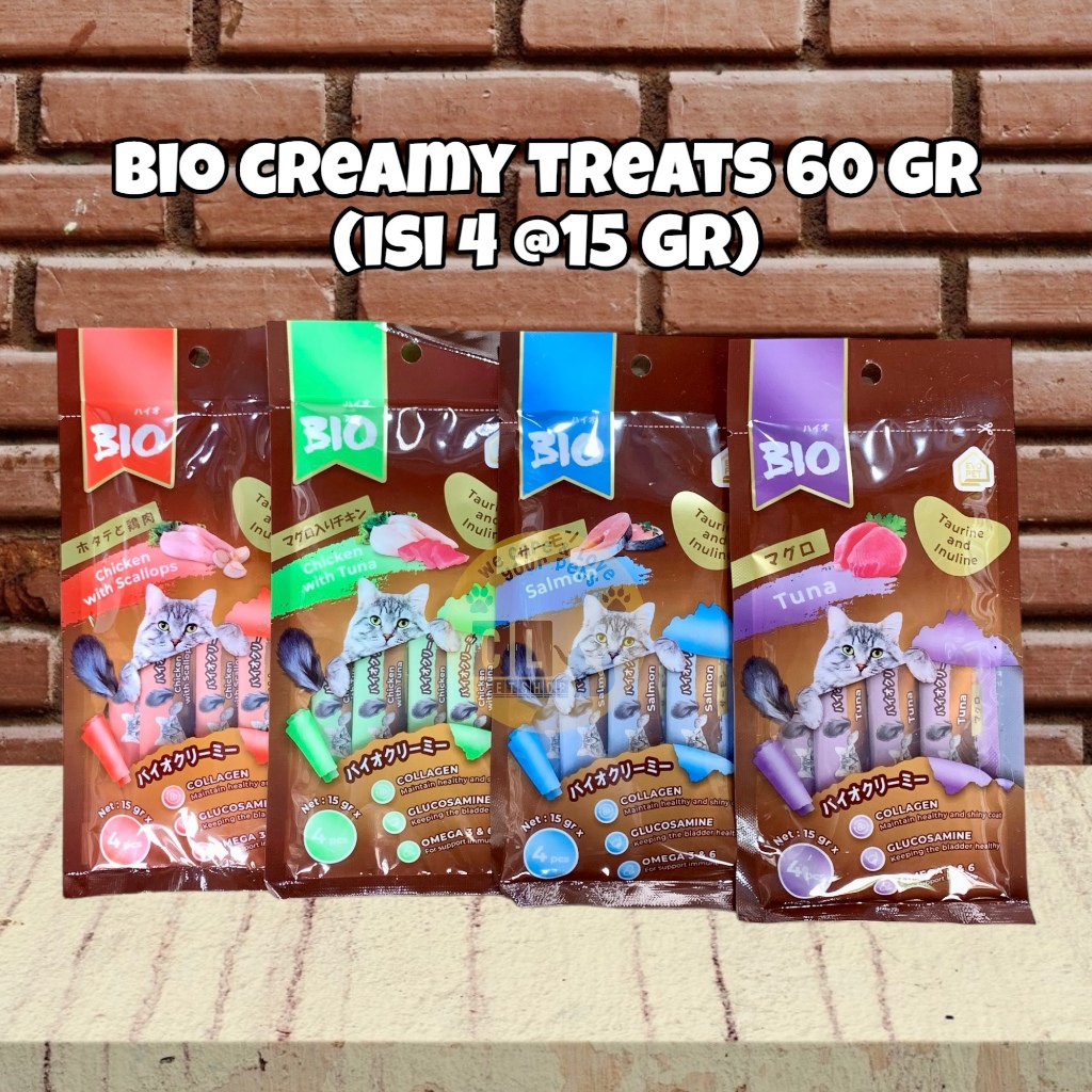 Jual Snack kucing Bio Creamy Treats 60 gr | Shopee Indonesia