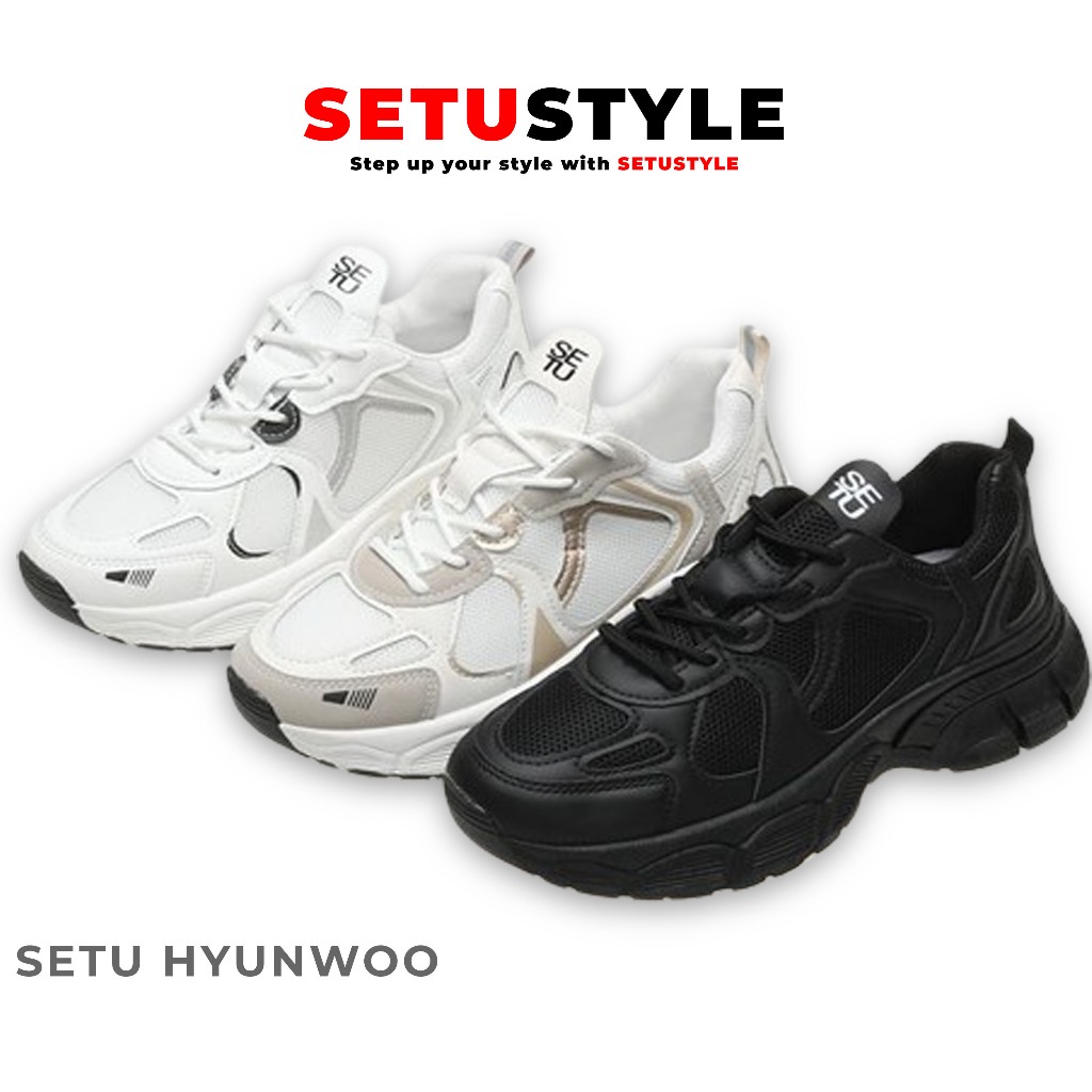 Jual SETU Hyunwoo Sepatu Sneakers Olahraga Wanita Kekinian Korean Style ...