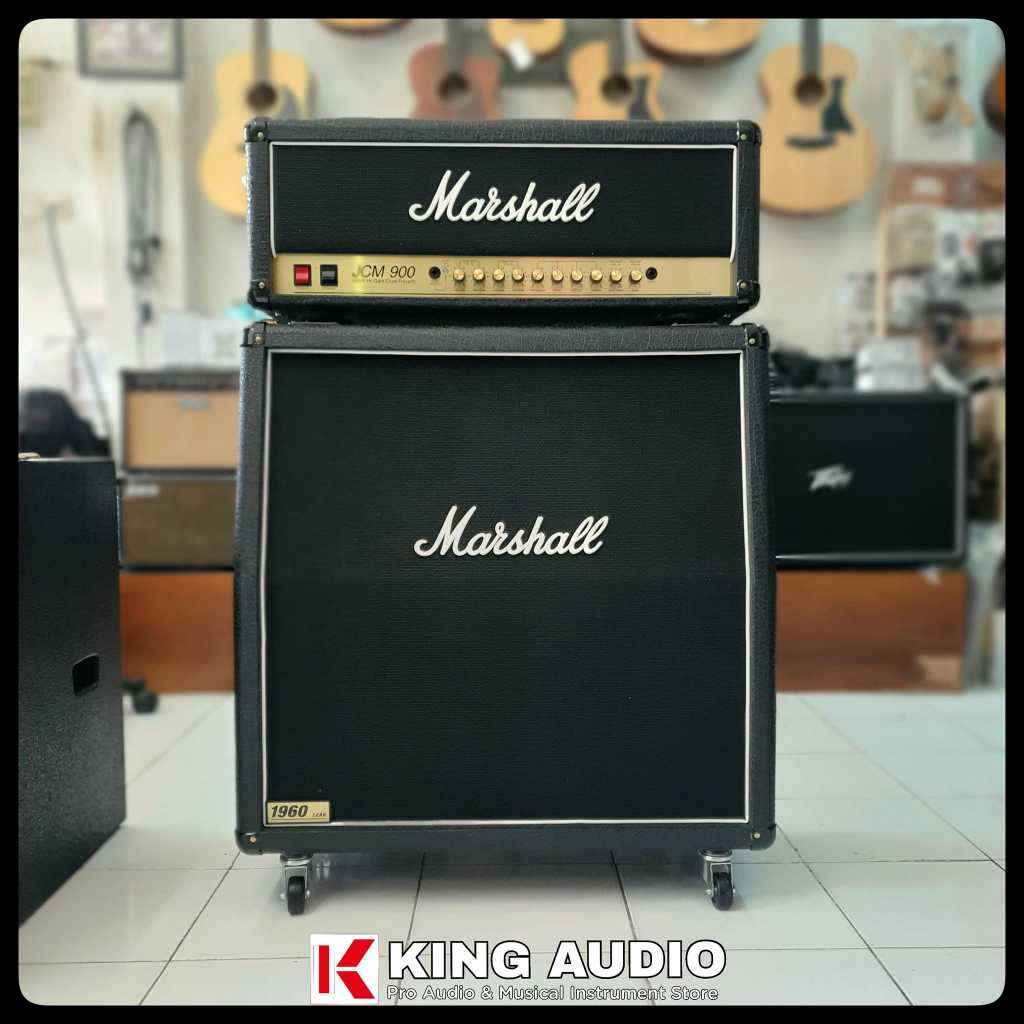 Jual Marshall JCM 900 4100 Dual reverb Dan Cabinet Marshall JCM900 1960 ...