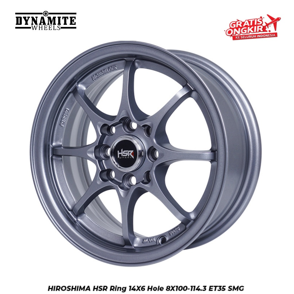 Jual Velg HSR Hiroshima Ring 14 Untuk Calya Agya Sigra Bisa Pake Ban Lama R14 Pcd 4 x 100 4 x ...