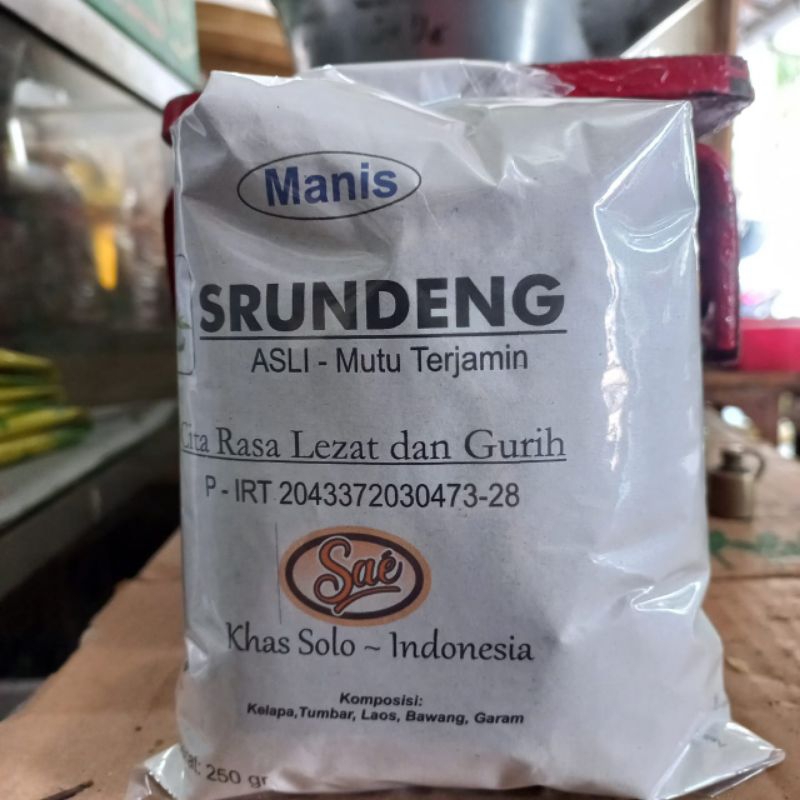 Jual SERUNDENG SRUNDENG MANIS SAE ASLI SOLO 250g | SRUNDENG KELAPA ...
