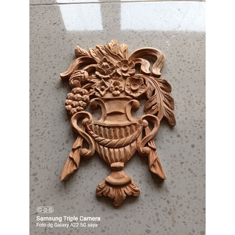 Jual Ornamen Kayu Ornamen Ukir Ukiran Kayu Tempel Ornamen Loster Pintu ...