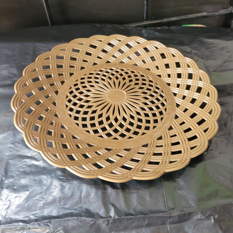 Jual piring rotan plastik piring rotan anyam ukuran 24,5 cm | Shopee ...