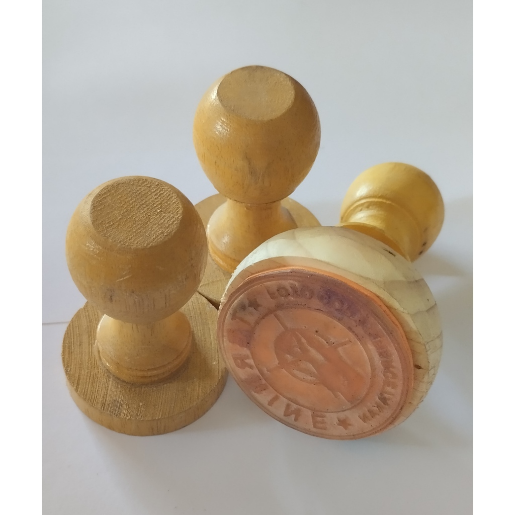 Jual Stempel Custom Gagang Kayu maksimal 4 cm | Shopee Indonesia