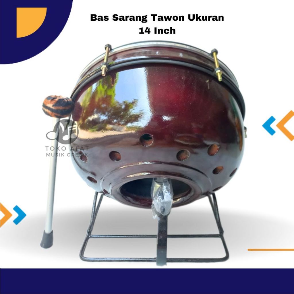 Jual Bass Hadroh Sarang Tawon ukuran 14 inch Bas Rebana Banjari ...