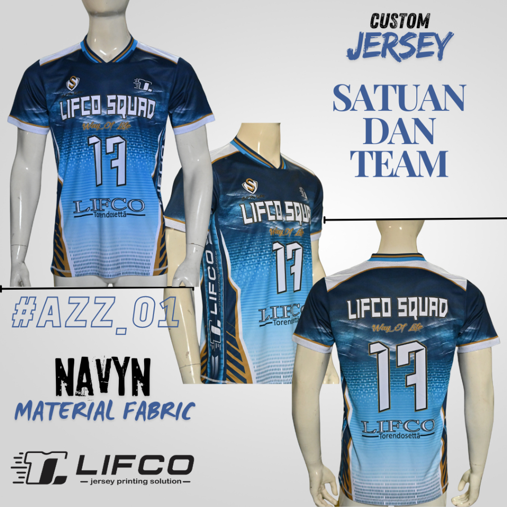 Jual JERSEY LIFCO CUSTOM ORIGINAL #AZZ SERIES COWOK (FREE REQUEST NAMA NOMOR LOGO DAN UKURAN ...