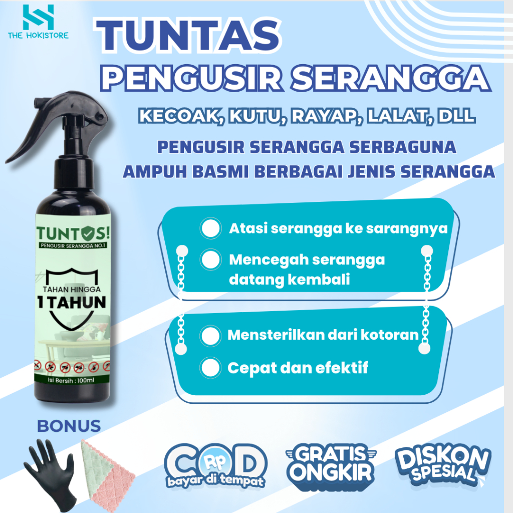 Jual TUNTAS PENGUSIR SERANGGA pembasmi serangga super cairan anti ...