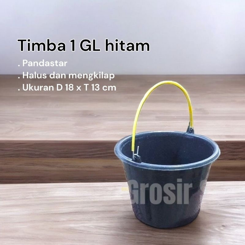 Jual Timba kecil 1 GL hitam - tempat sabun serbaguna plastik grosir ...