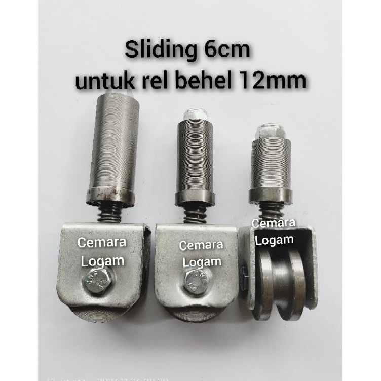 Jual roda sliding 6cm besi as super pintu pagar besi dorong lipat dan ...