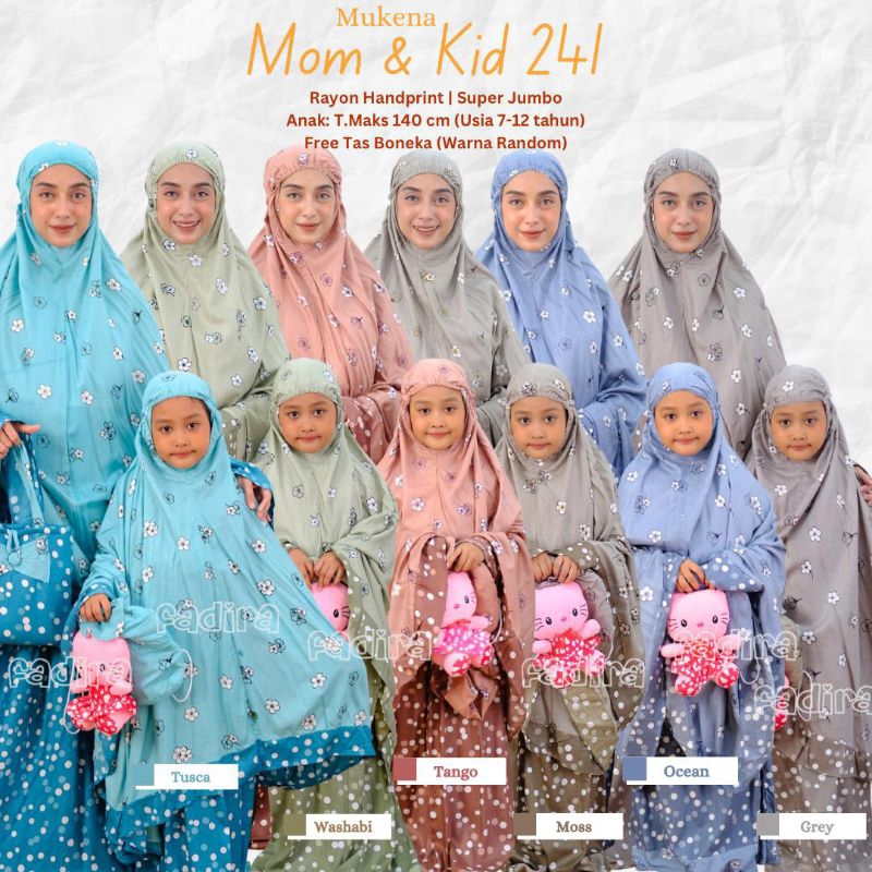Jual Mukena Couple Ibu dan Anak Mom Dilara and Tania Kids Series by ...