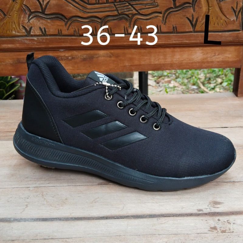 Jual Sepatu Sekolah Pria SMP - SMA Hitam Polos Sneakers | Shopee Indonesia
