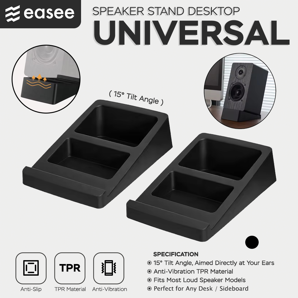 Jual easee Desktop Speaker Stands Universal Anti Vibration / Dudukan Speaker | Shopee Indonesia