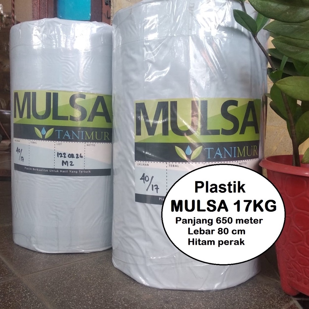 Jual mulsa plastik mulsa hitam perak 1 roll Lebar 8 cm Panjang 65 meter ...