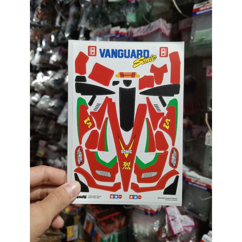 Jual DECAL MINI 4WD VANGUARD SONIC / STICKER TAMIYA VANGUARD SONIC ...