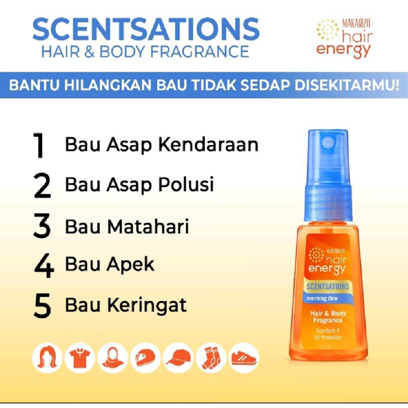 Jual Makarizo Hair Energy Scentsations Hair Fragrance Morning Dew 30ml ...