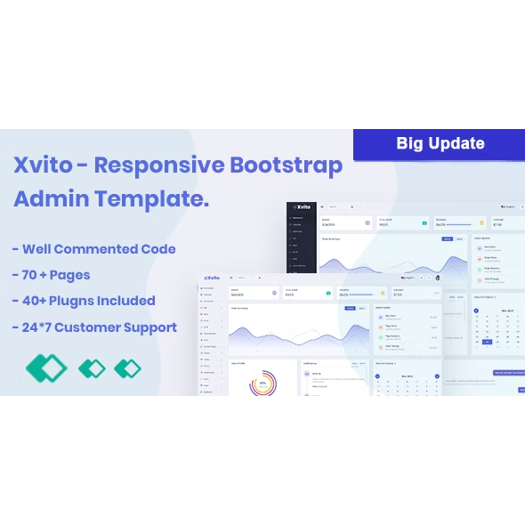 Jual Bootstrap 5 - Xvito v1.07 Responsive Admin Dashboard HTML Template | Shopee Indonesia