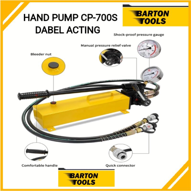 Jual Hydraulic Pump Gauge Double Acting 3.0L Pompa Manual Hidrolik Double Acting Barton | Shopee ...