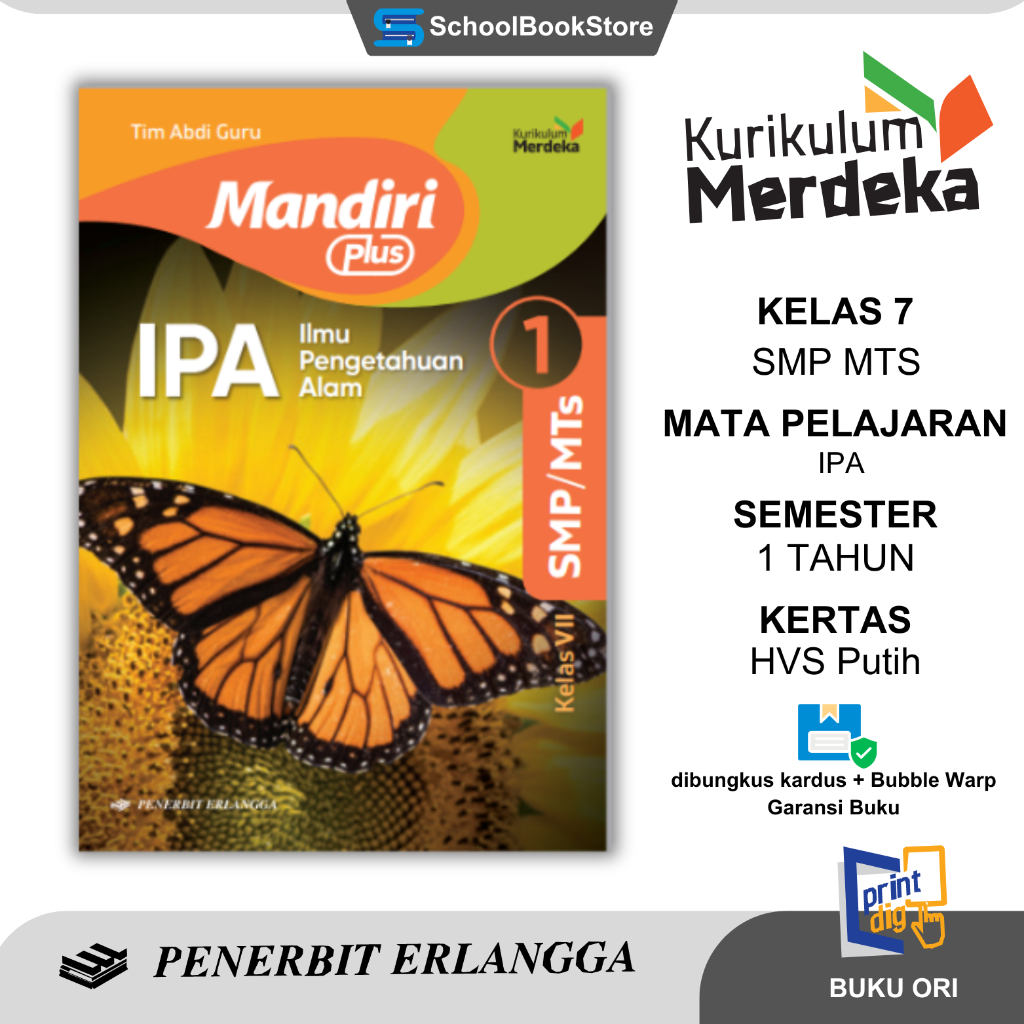Jual BUKU MANDIRI PLUS IPA KELAS 7 1 VII SMP MTS Kurikulum Merdeka Tim ...