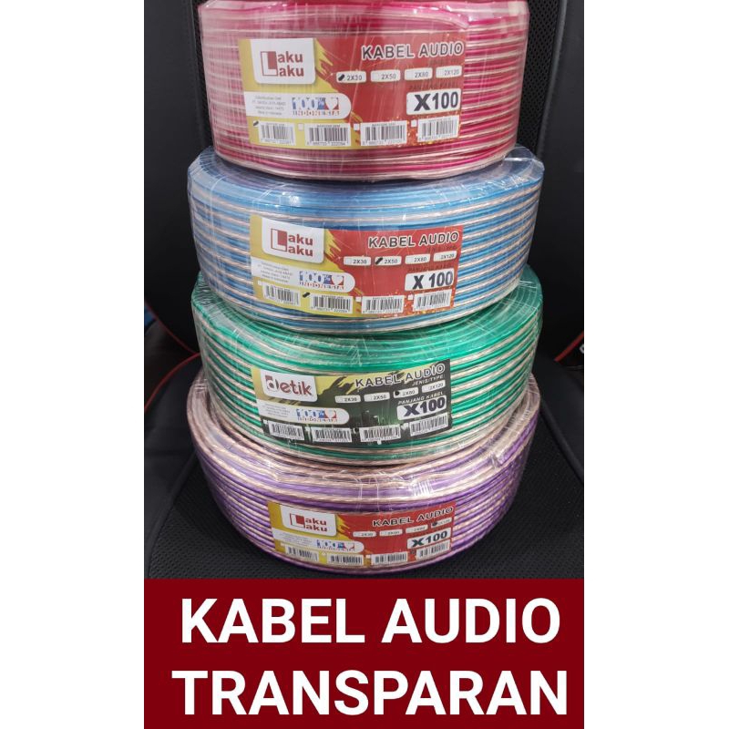Jual Kabel Transparan Permeter 2x30 2x50 2x80 2x120 | Kabel Audio ...