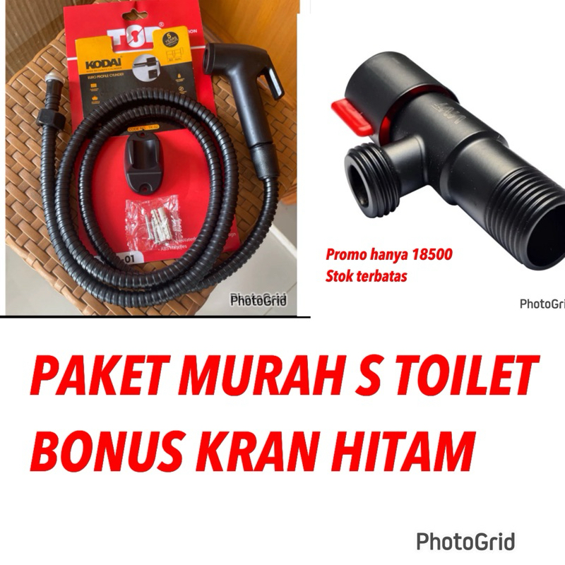 Jual Shower bidet toilet set jet washer toilet wc black hitam stainless ...