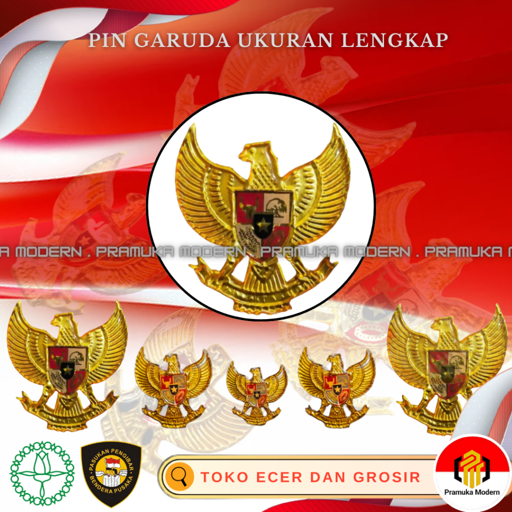 Jual Pin Garuda Paskibraka ukuran ( 2 / 2,5 / 3 / 3,5 / 4 / 5 ) cm Pin ...