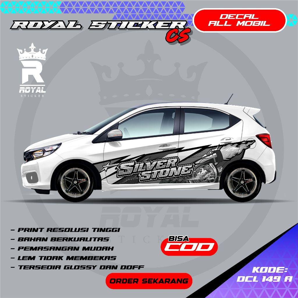 Jual STIKER DECAL MOBIL YARIS SIGRA JAZZ AGYA DESAIN THAILOOK / STIKER ...