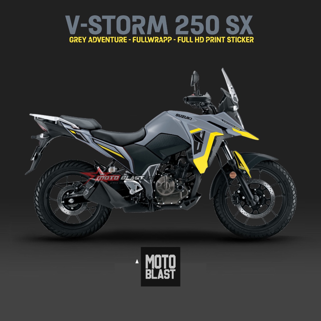 Jual Decal stiker Suzuki Vstrom 250SX Tour Grey Fullbody Motoblast ...