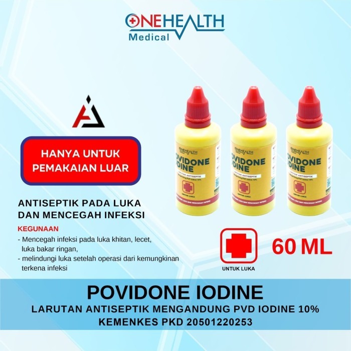 Jual SAE Medical Pavidone Iodine 10% 60ml Betadine Obat Merah P3k ...