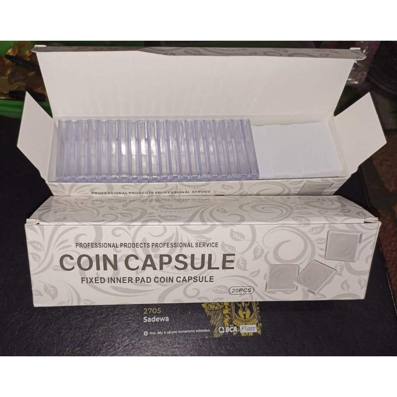 Jual kapsul koin kotak diameter 40mm plus busa | Shopee Indonesia