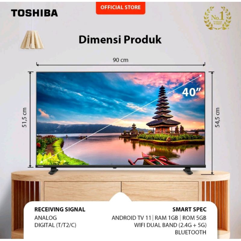 Jual TVD ANDROID LED TOSHIBA 40 INCH 40E35NP GARANSI RESMI | Shopee ...