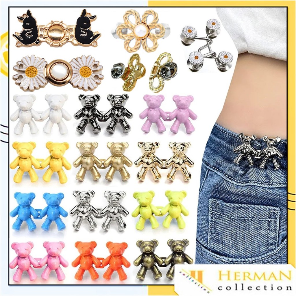 Jual HC Kancing Jeans Logam Simple Adjustable Motif Bunga Daisy Kait ...