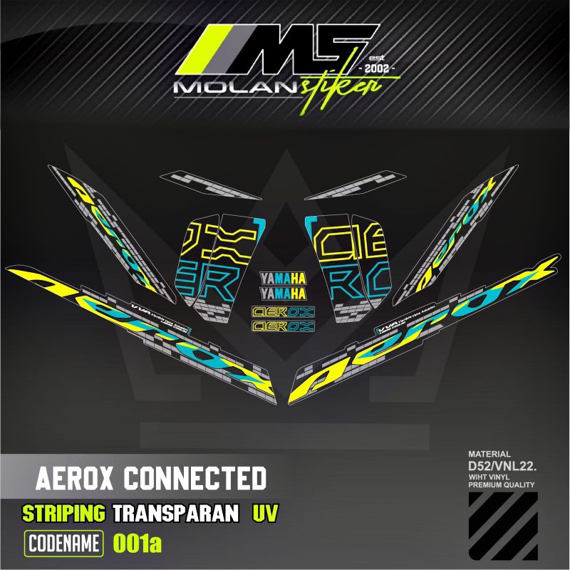 Jual Decal Sticker Striping Variasi Transparan Uv Aerox 155 Connected ...