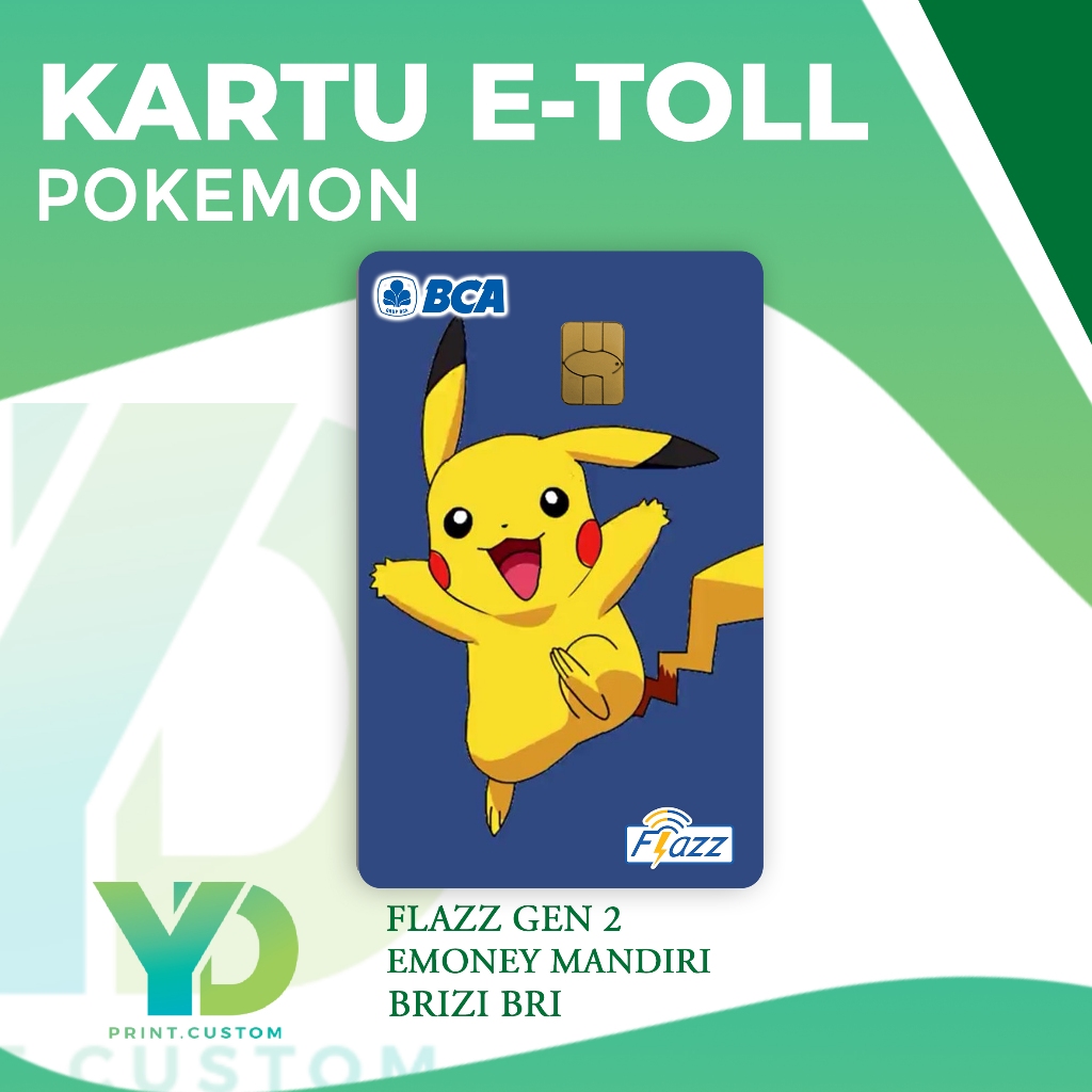 Jual Kartu Flazz BCA Gen 2 Sudah Bisa Mbanking Edisi Pokemon | Shopee Indonesia
