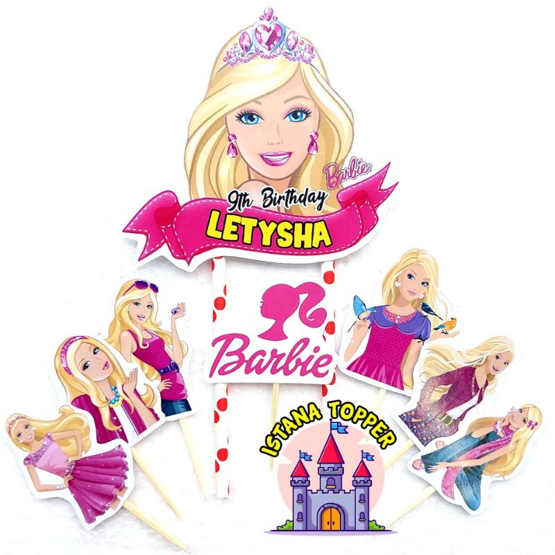 Jual Topper Cake STANDART / CUSTOM Tema Sofia, Barbie, Marsha, Little ...