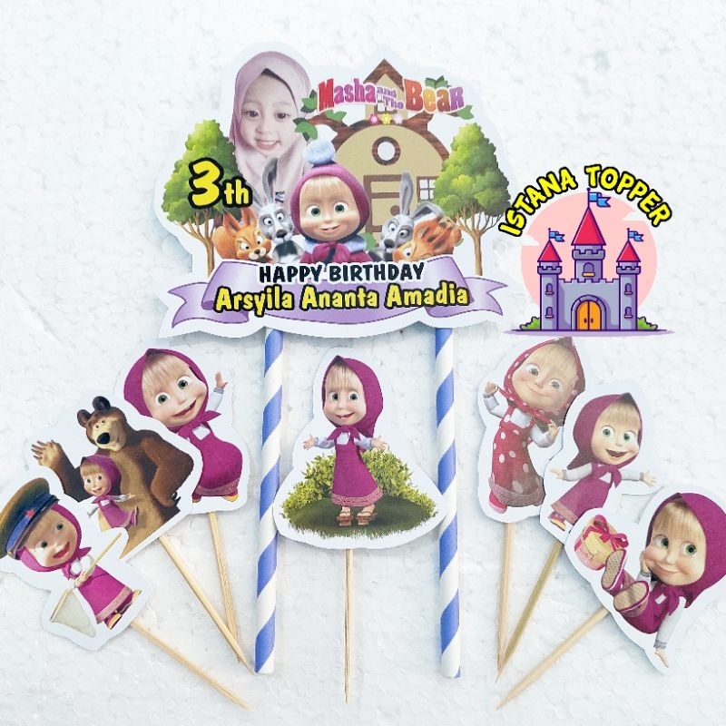 Jual Topper Cake STANDART / CUSTOM Tema Sofia, Barbie, Marsha, Little ...