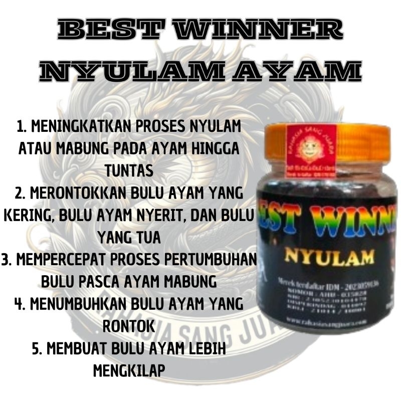 Jual NYULAM AYAM BEST WINNER MENINGKATKAN PROSES NYULAM MABUNG PADA ...