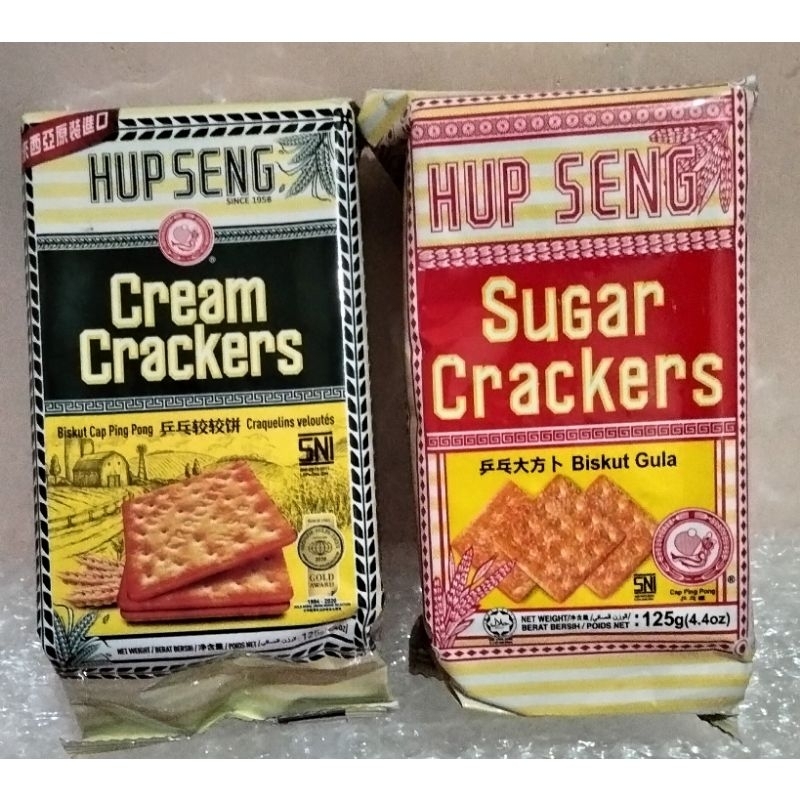 Jual Hup Seng Sugar Crackers (125gr) Hup Seng Cream Crackers / Biskut ...