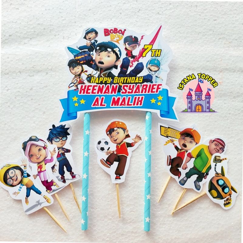 Jual Topper Cake STANDART / CUSTOM Tema Thomas, Boboi Boy, Topper Upin ...