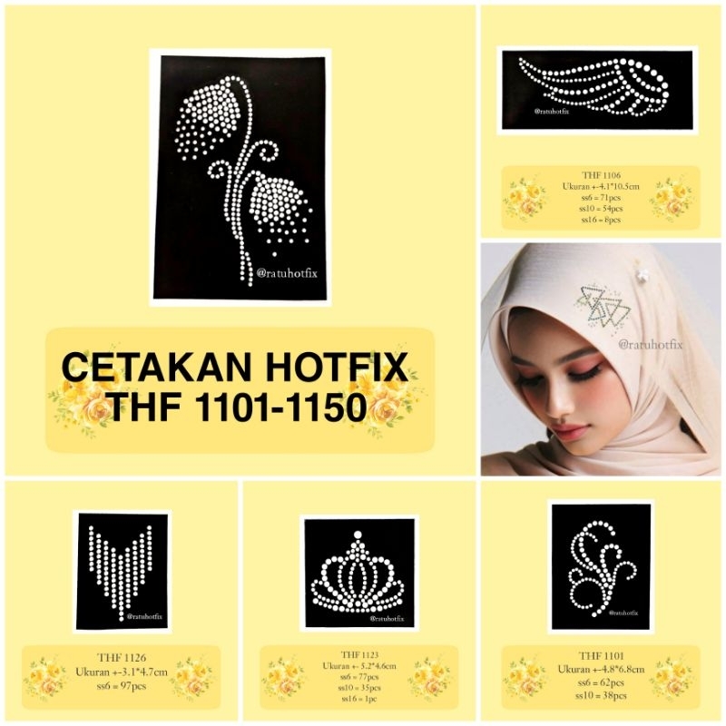 Jual Hotfix template cetakan kristal swarovski gosok kode 1101 sampai ...