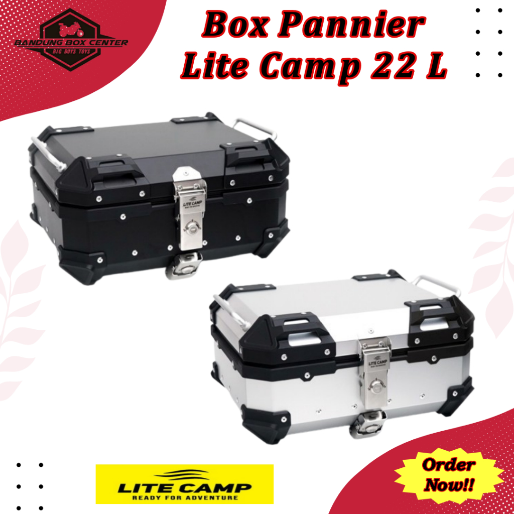 Jual Box Motor Lite Camp 22L Aluminium Box Motor Touring Pannier ...