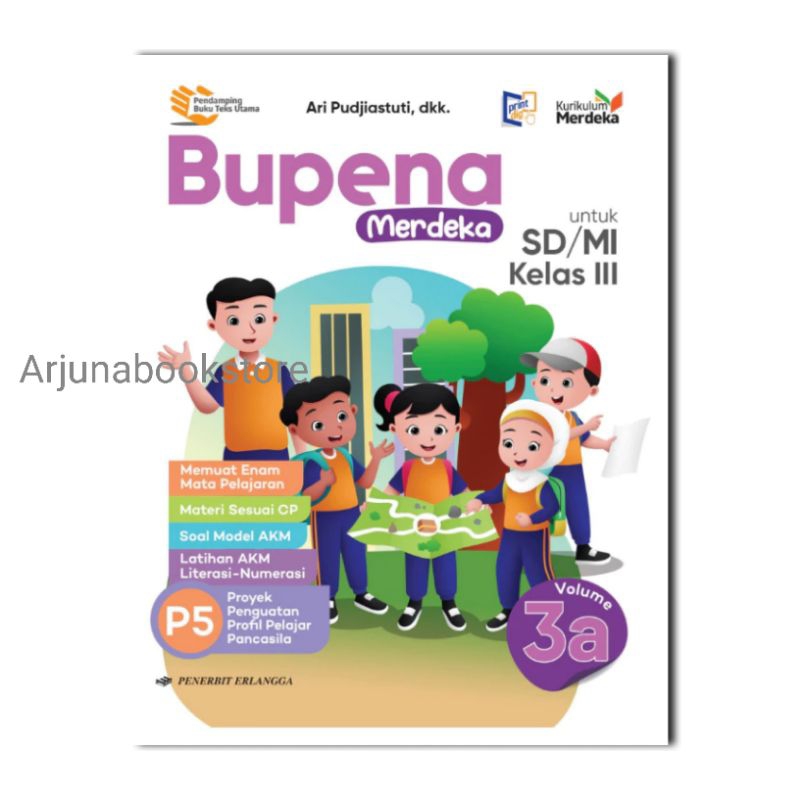 Jual BUKU BUPENA 3A KELAS 3 SD/MI Penerbit Erlangga KURIKULUM MERDEKA | Shopee Indonesia