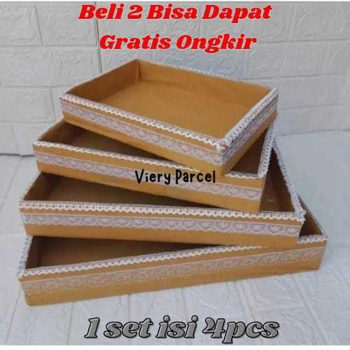 Jual Kotak Hantaran Seserahan Pernikahan 1 set isi 4pcs Soevenir Box ...
