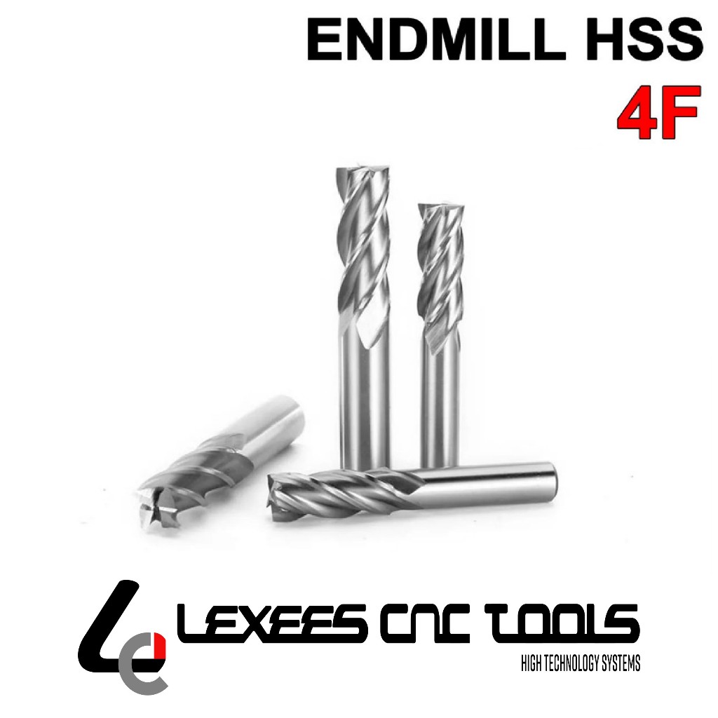 Jual Endmill 12 4F HSS LEXEES End Mill 12 mm CO8 Pahat Cutter Milling ...
