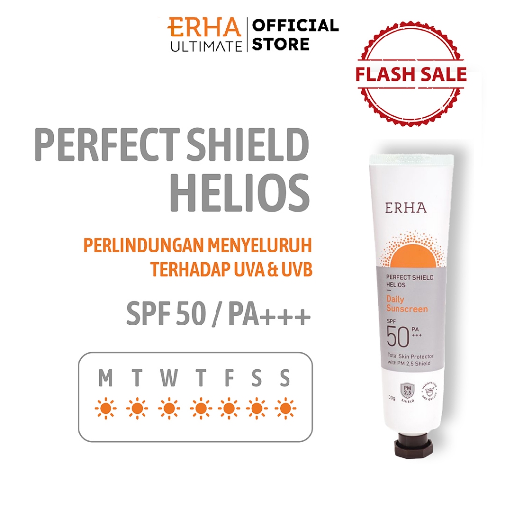 Jual ERHA Perfect Shield Helios Daily Sunscreen SPF50/PA+++ | Shopee Indonesia