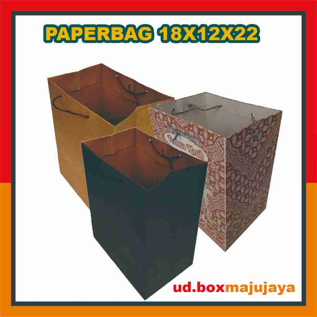 Jual Paper Bag R5 Ukuran 18x12x22 Cm (PAKET 12 PCS) / Tas Kertas / Tas ...