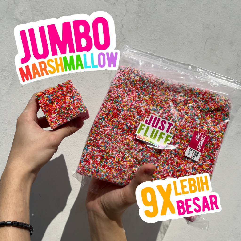 Jual Marshmallow JustFluff Jumbo [HALAL] Gourmet Marshmallow JustFluff ...