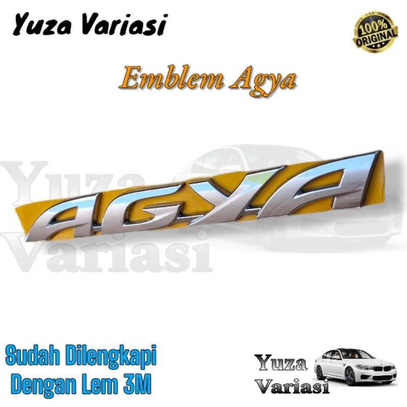 Jual Logo Emblem Bagasi Tulisan Agya Original // LOGO EMBLEM BAGASI ...