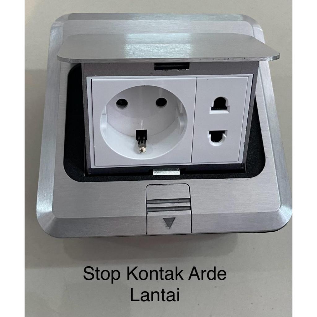 Jual Stop Kontak Lantai / Stop Kontak Tanam Stainless | Shopee Indonesia
