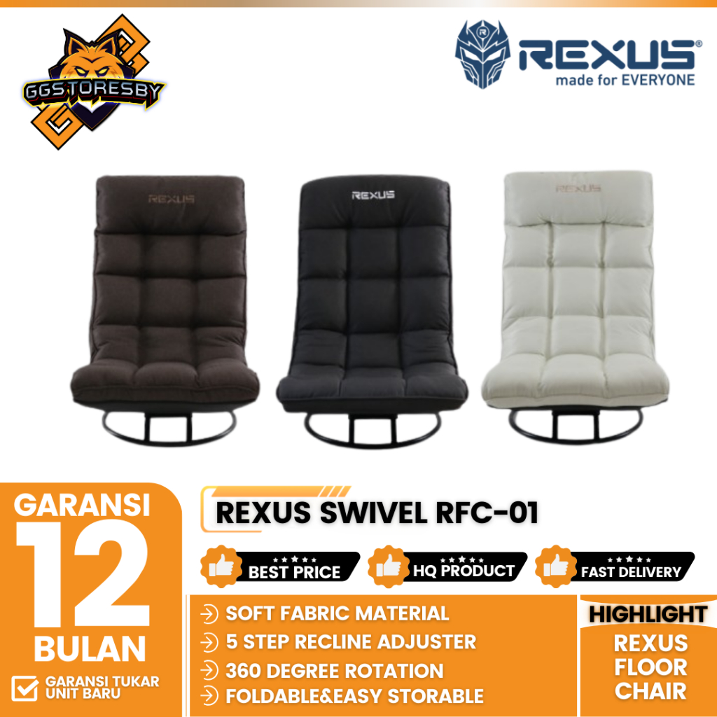Jual Rexus Swivel Rfc-01 / Rfc01 Gaming Floor Chair | Shopee Indonesia