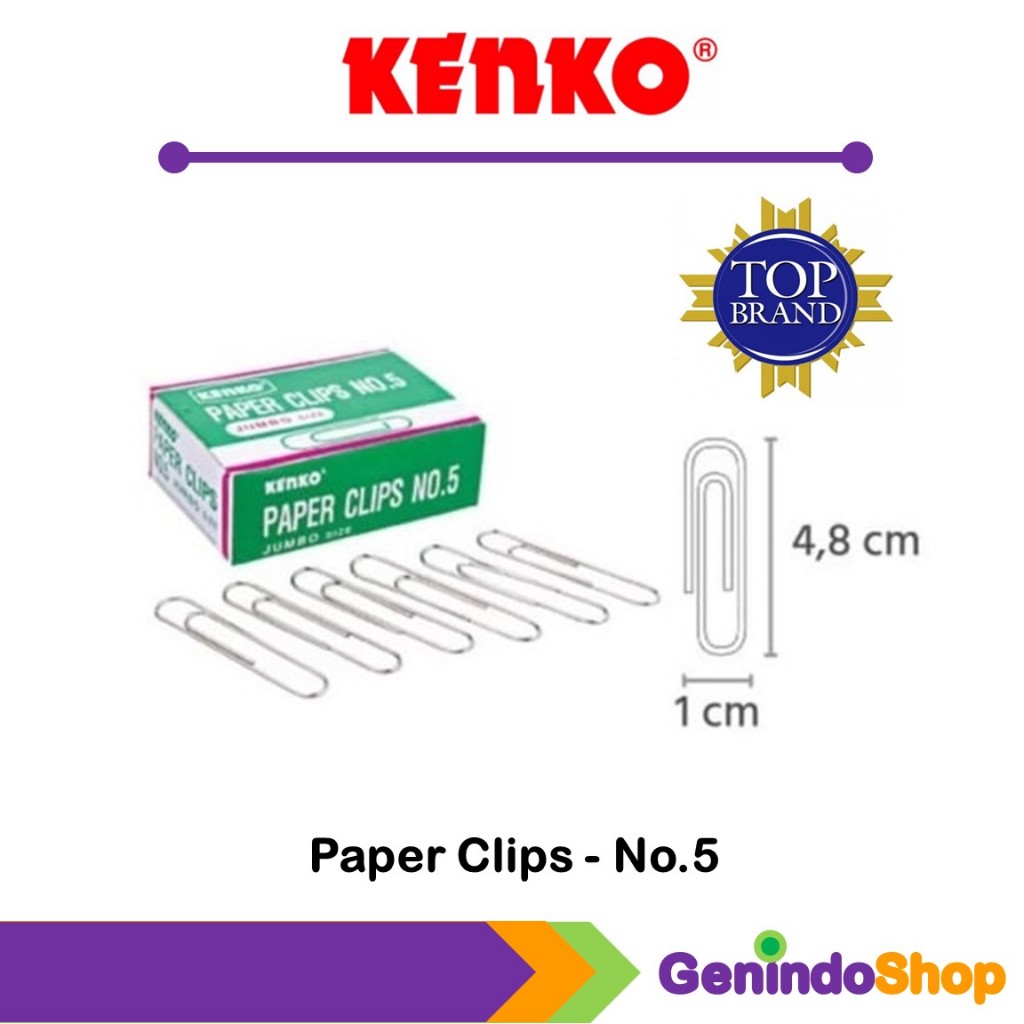 Jual Klip Kertas Besar / Paperclip No 5 Kenko | Shopee Indonesia